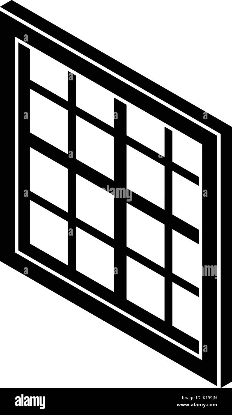 Lattice window frame icon, simple black style Stock Vector Image & Art ...