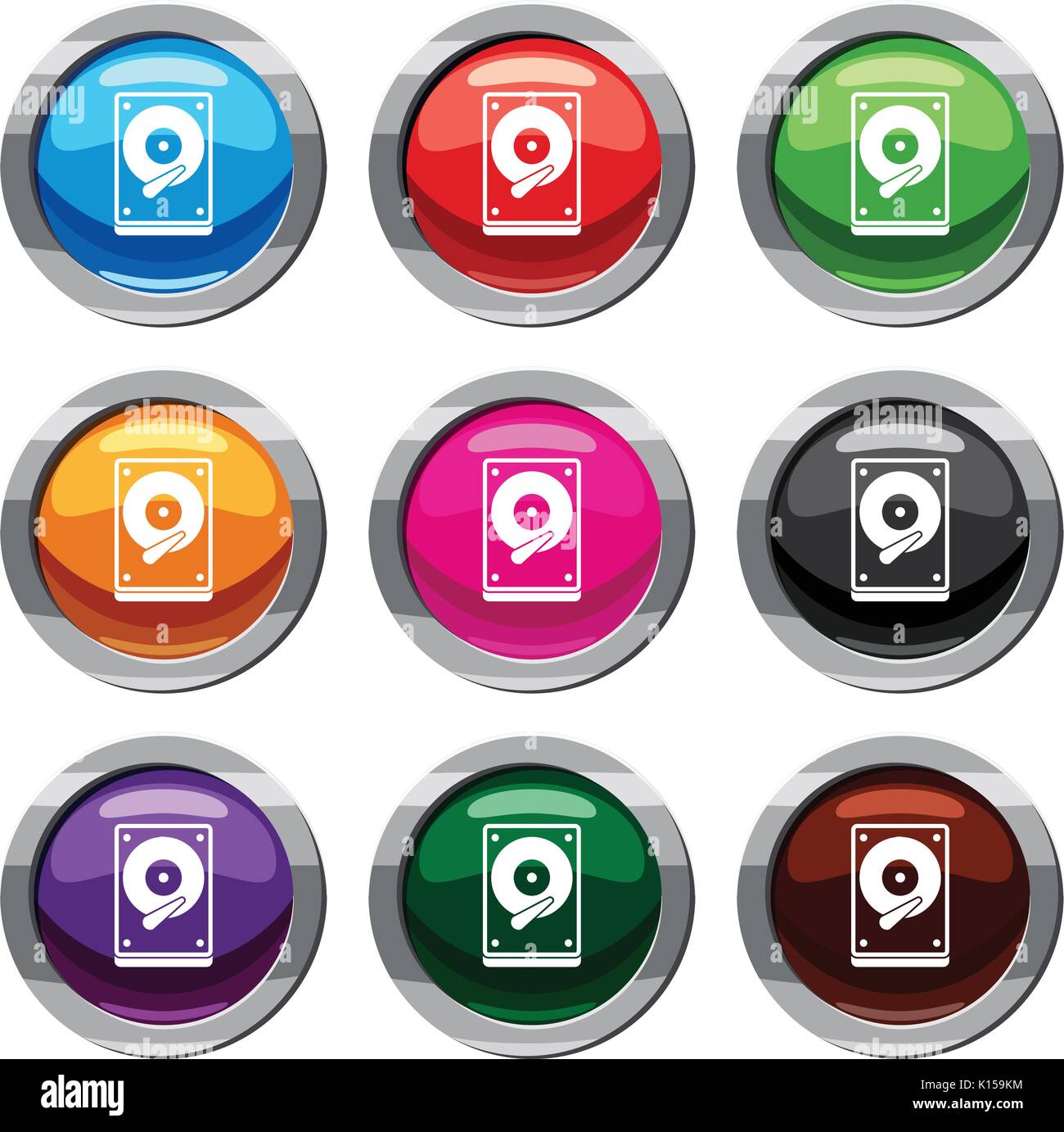 HDD set 9 collection Stock Vector Image & Art - Alamy