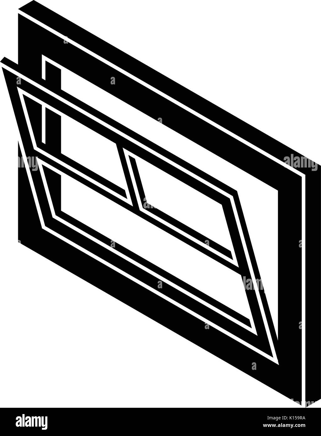 Open window leaf icon, simple black style Stock Vector Image & Art - Alamy