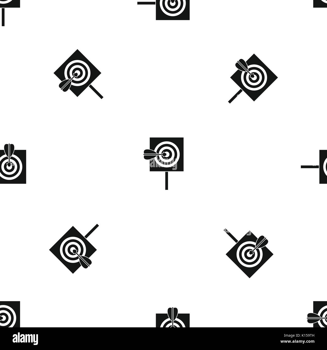 Arrow in the center of target pattern seamless black Stock Vector Image ...