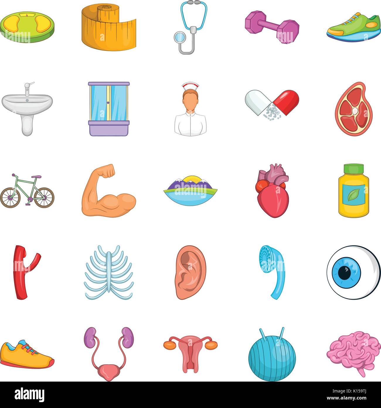 Average age icons set, cartoon style Stock Vector Image & Art - Alamy