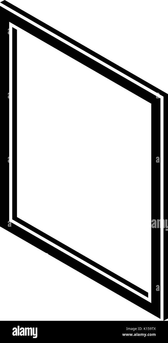 Metal-plastic window frame icon, simple black style Stock Vector Image ...