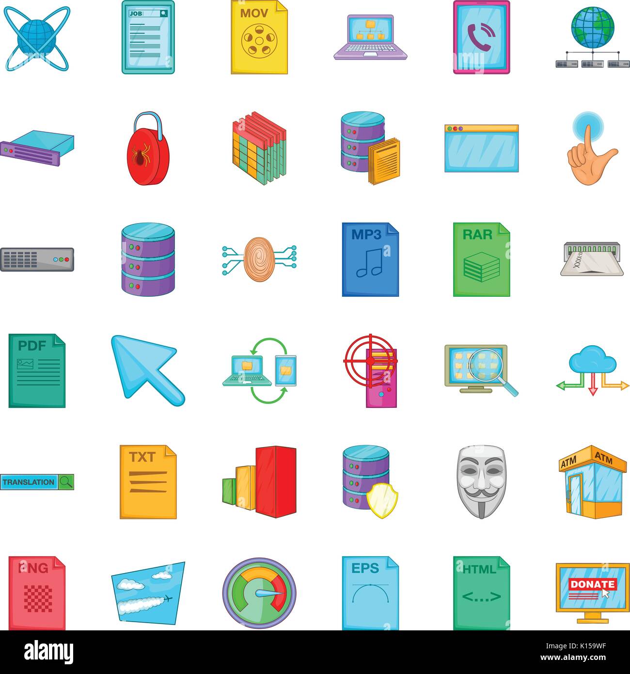 Html icons set, cartoon style Stock Vector Image & Art - Alamy