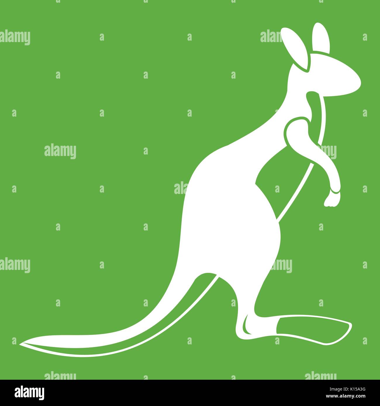 Kangaroo icon green Stock Vector Image & Art - Alamy
