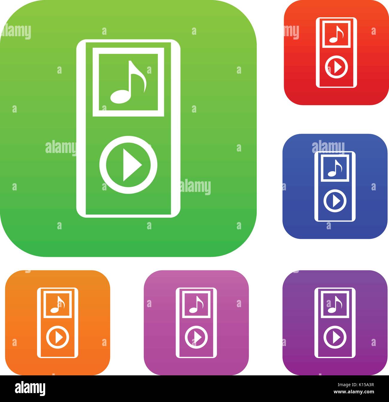 Mini MP3 portable player set collection Stock Vector Image & Art - Alamy