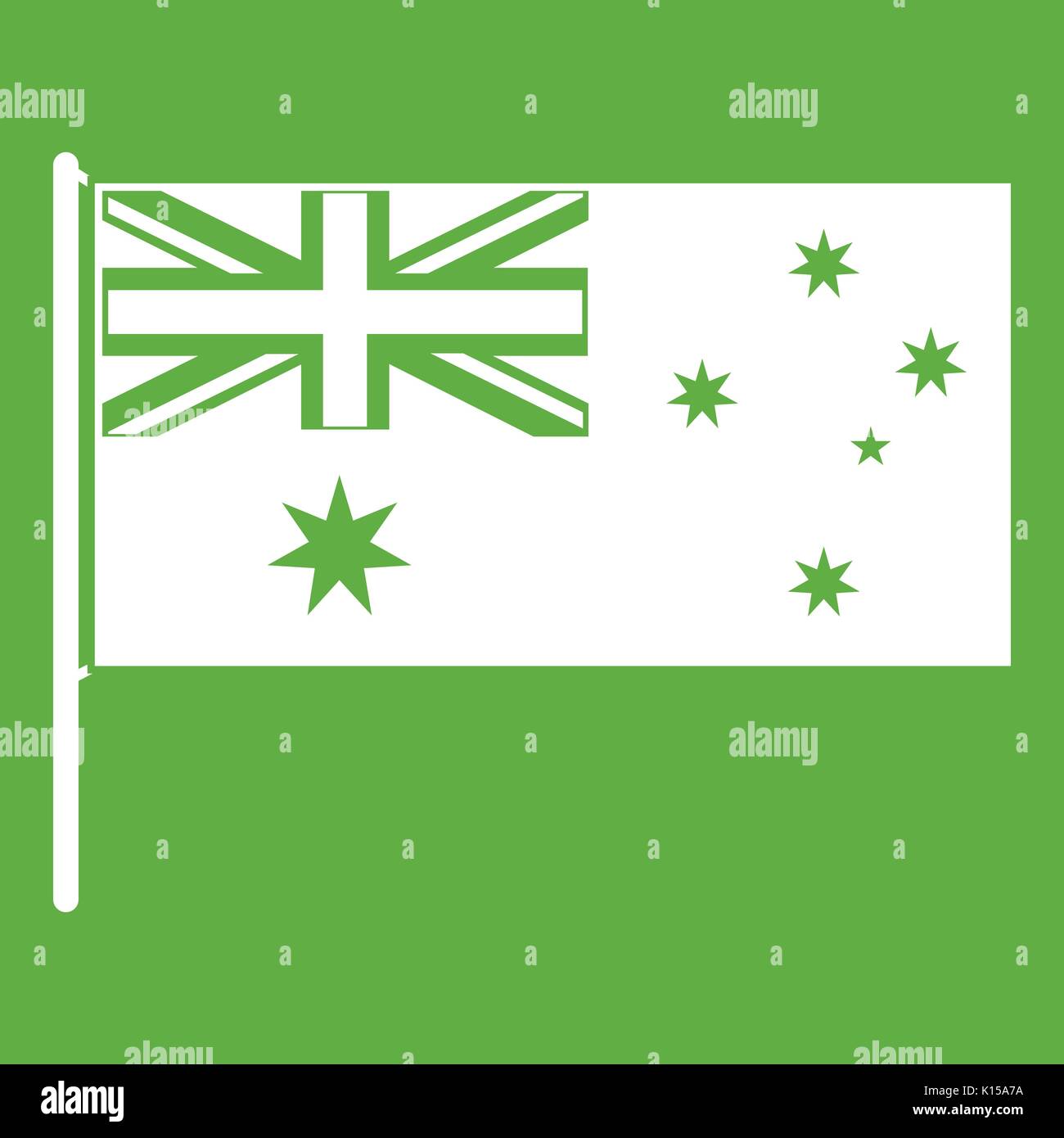Australian flag icon green Stock Vector Image & Art - Alamy