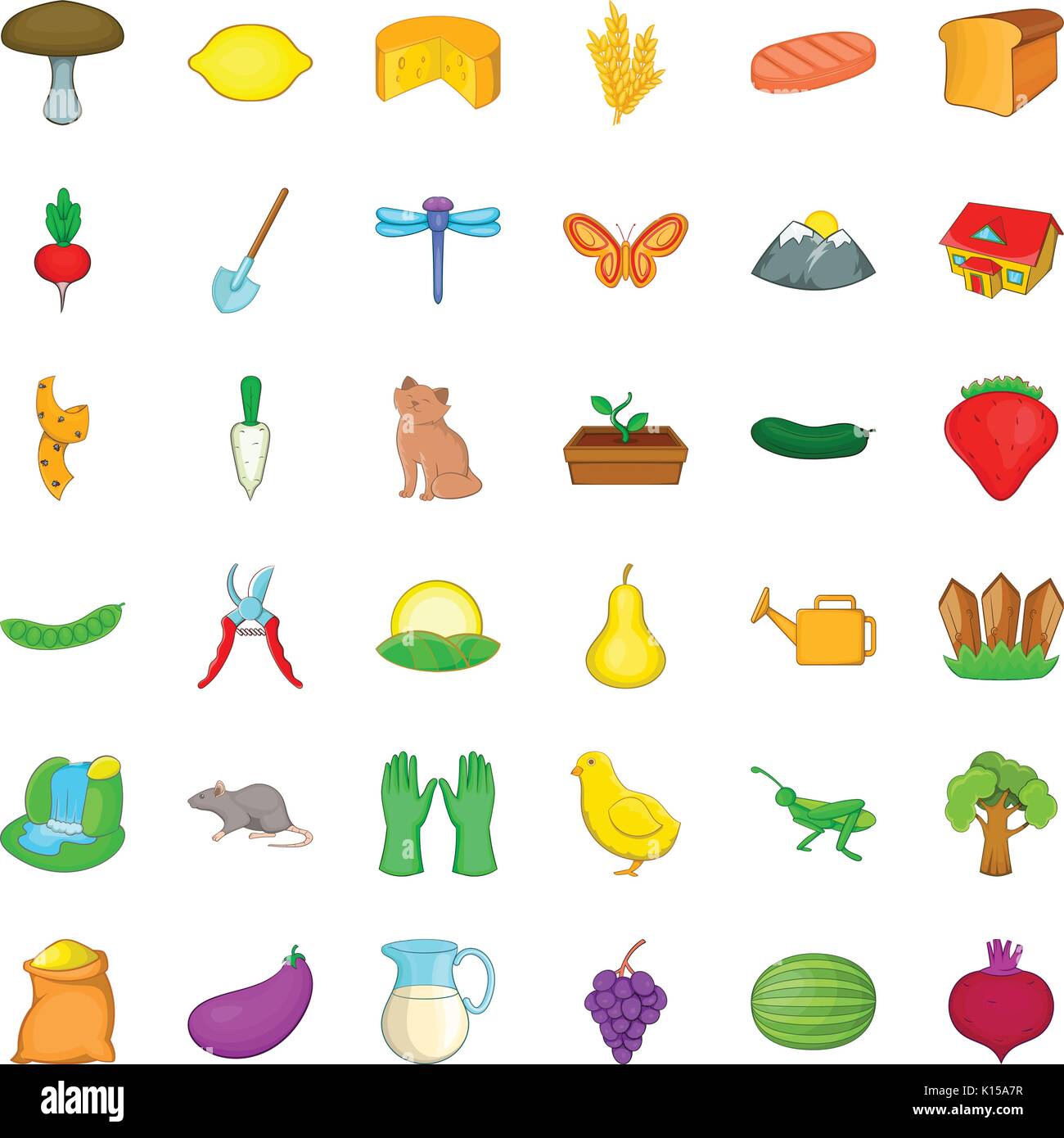 Region icons set, cartoon style Stock Vector Image & Art - Alamy