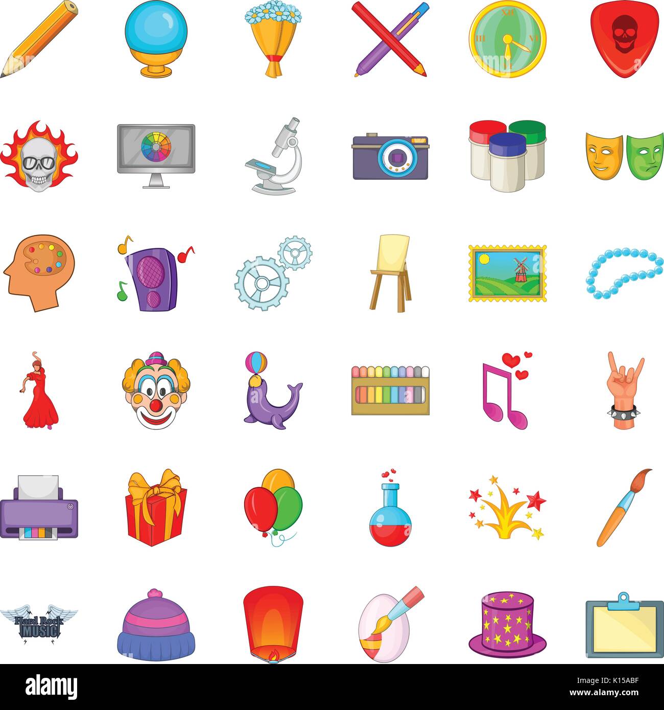 Balloon icons set, cartoon style Stock Vector Image & Art - Alamy