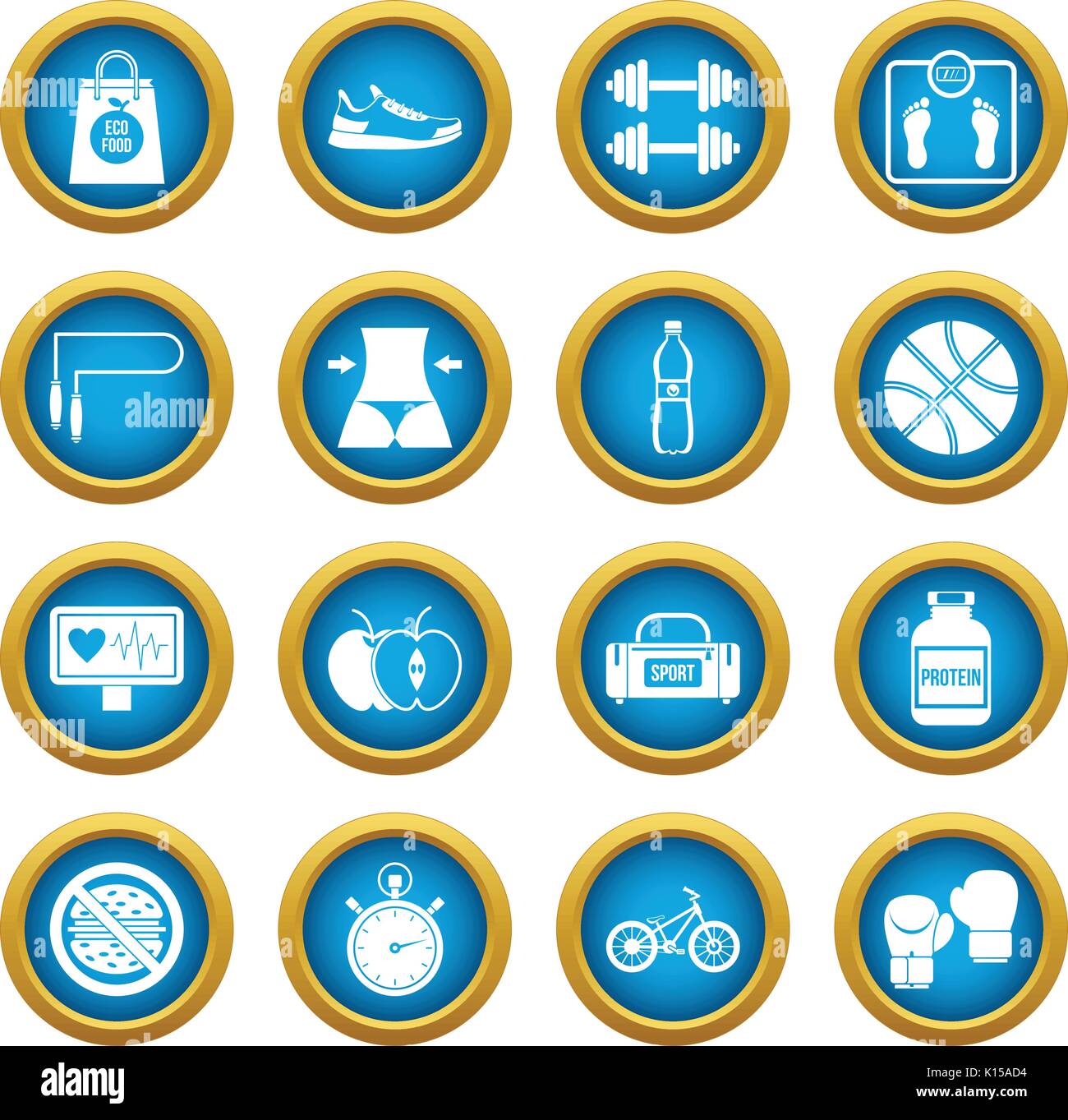 Healthy life icons blue circle set Stock Vector Image & Art - Alamy