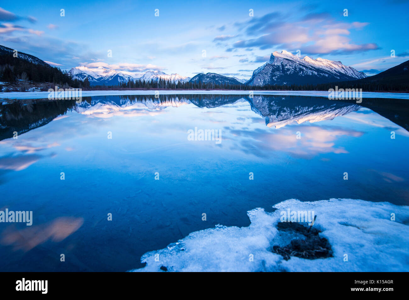 Rundle Mountain, Banff Stock Photo - Alamy