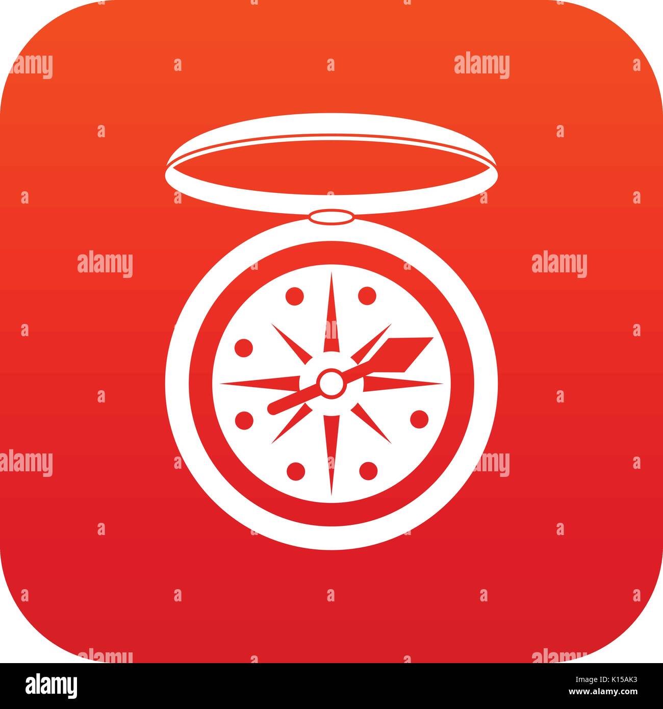 Compass icon digital red Stock Vector Image & Art - Alamy