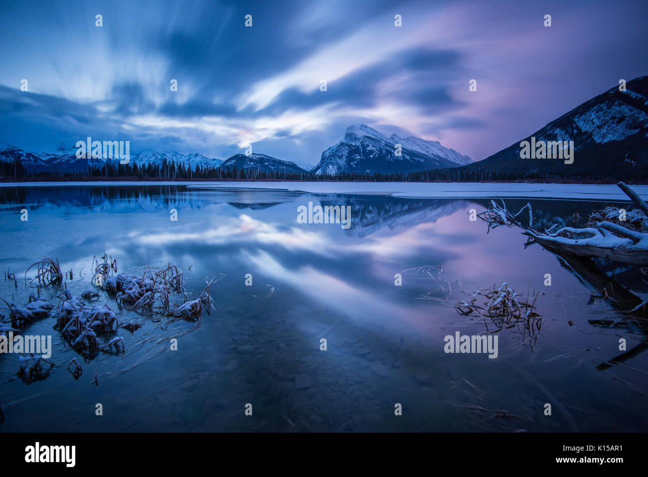 Rundle Mountain, Banff Stock Photo - Alamy