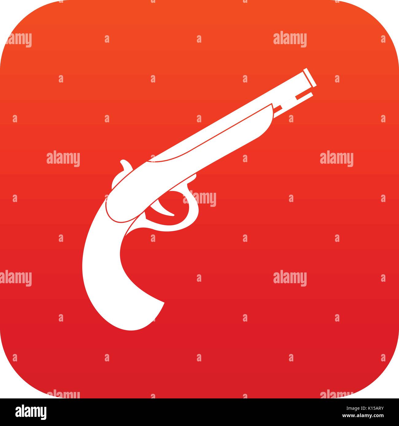 Gun icon digital red Stock Vector Image & Art - Alamy