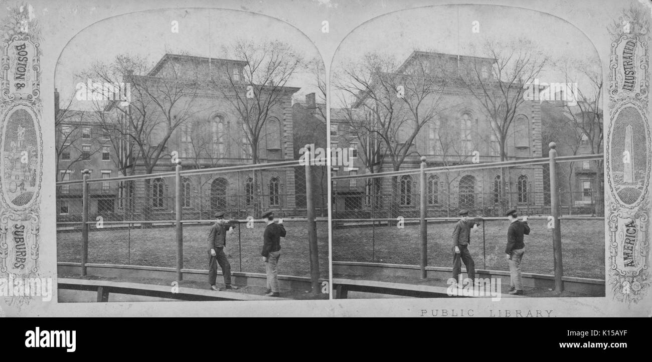 Public Library, Boston, 1900. From the New York Public Library Stock ...