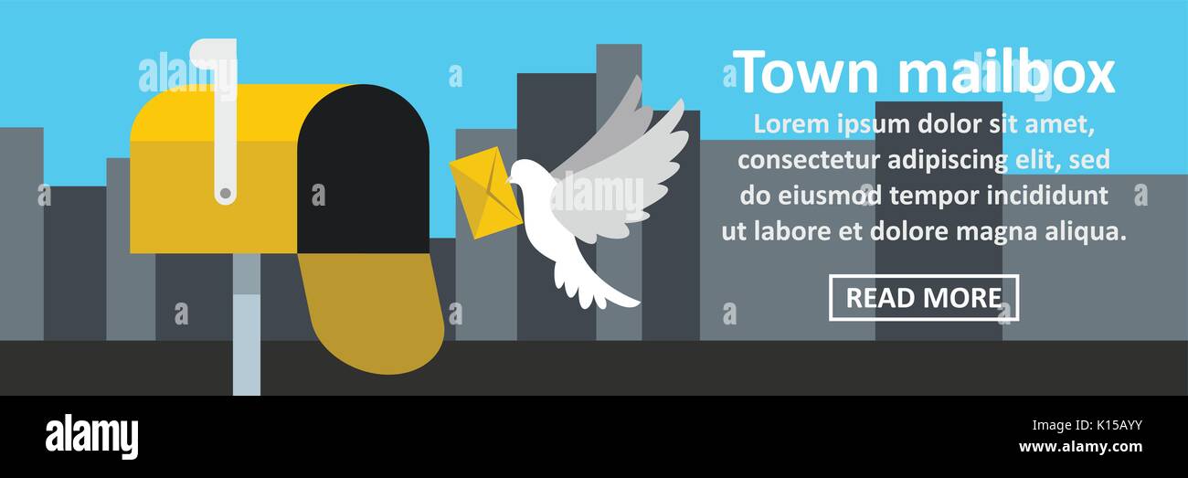 Town mailbox banner horizontal concept Stock Vector Image & Art - Alamy