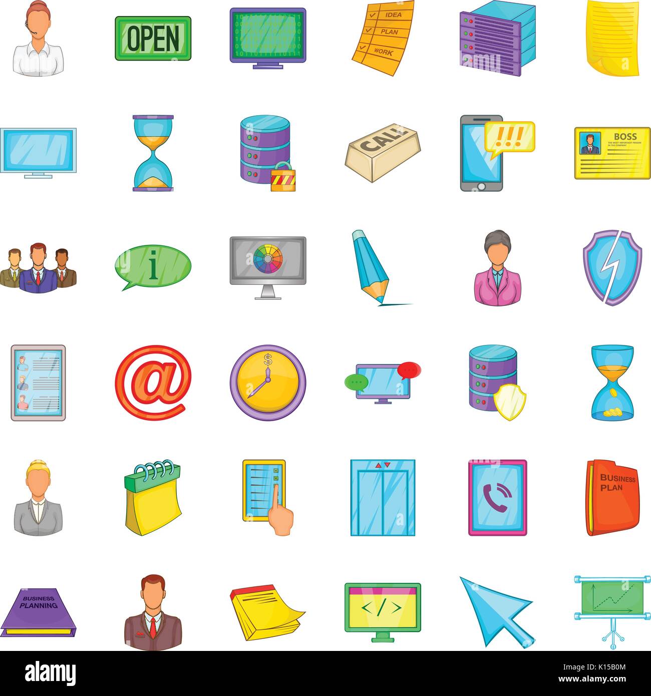 Workshop icons set, cartoon style Stock Vector Image & Art - Alamy