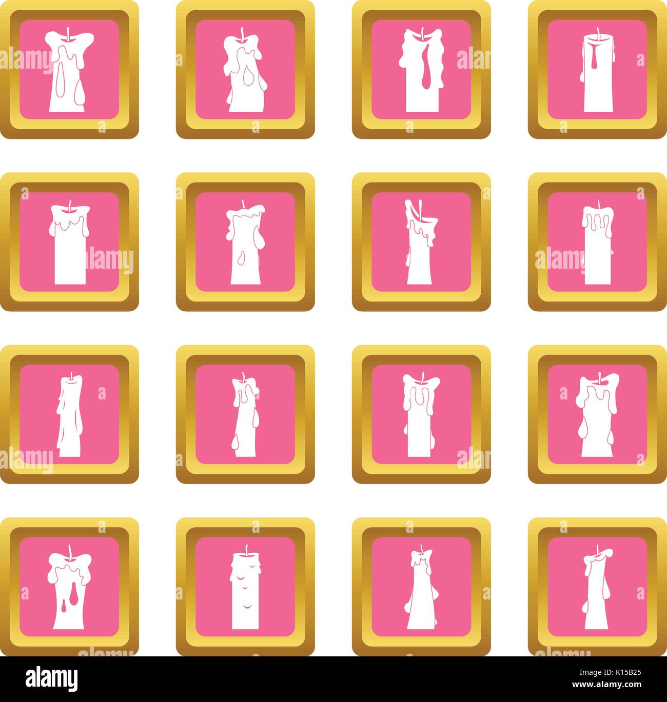 Spa pink candle wax Stock Vector Images - Alamy