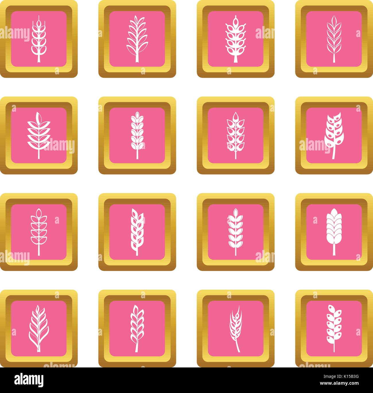 Ear corn icons pink Stock Vector Image & Art - Alamy