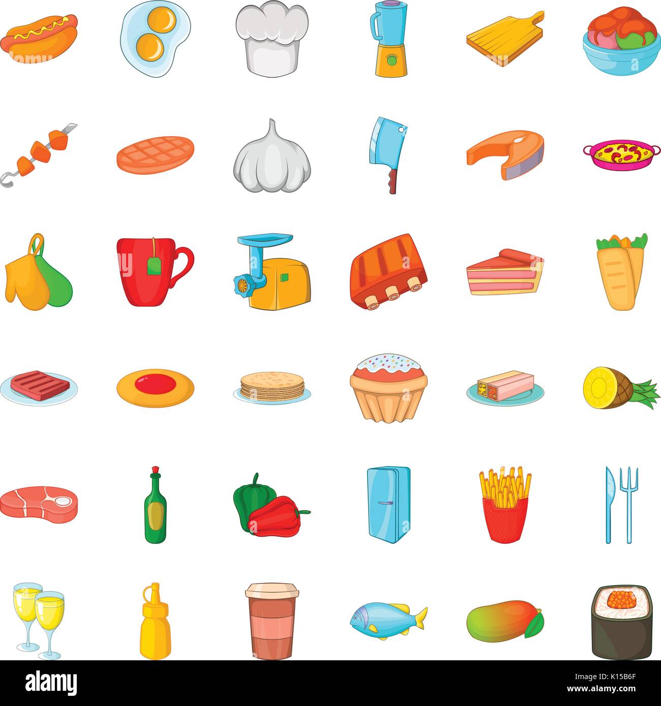 Fridge icons set, cartoon style Stock Vector Image & Art - Alamy