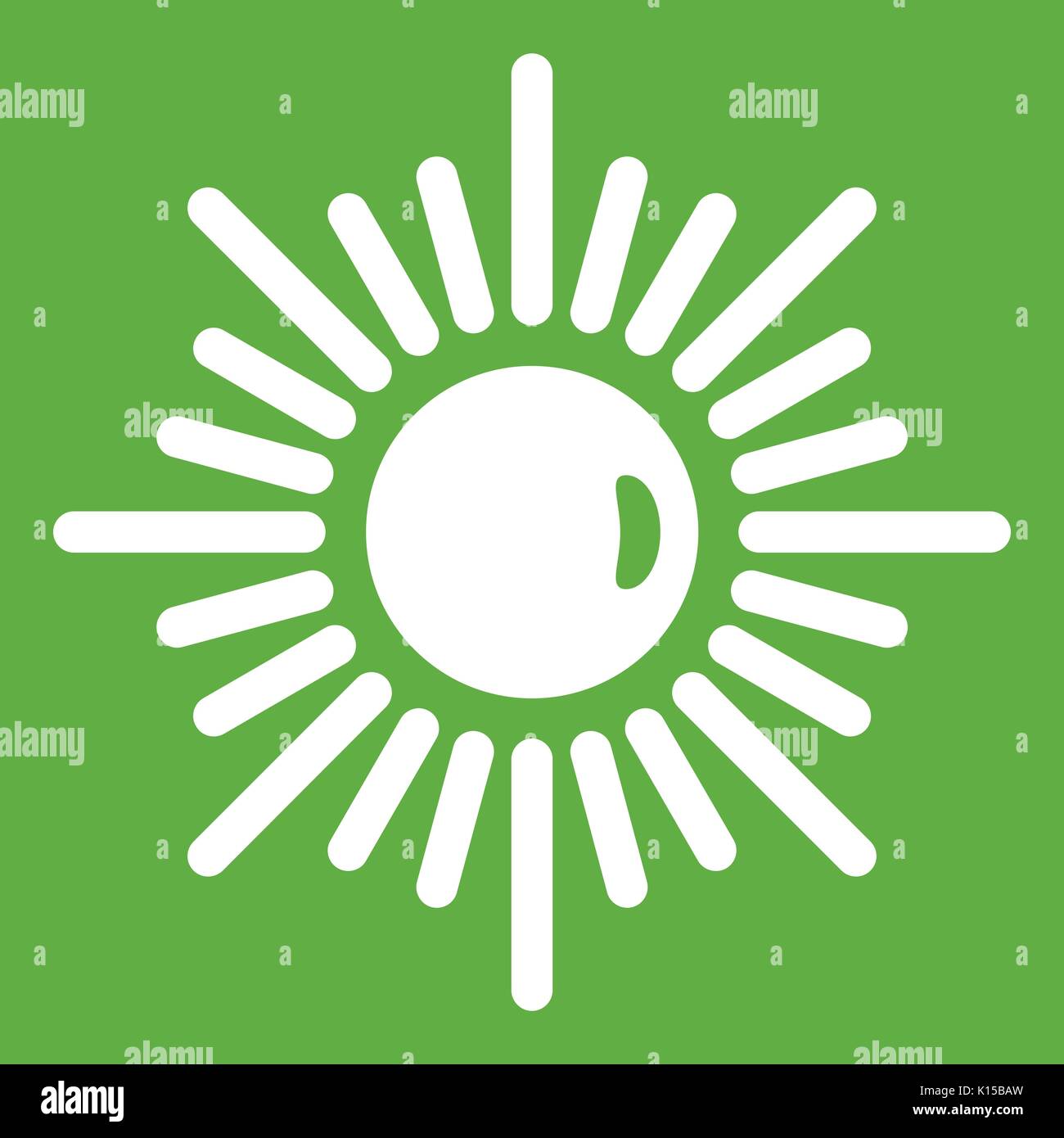 Sun icon green Stock Vector Image & Art - Alamy