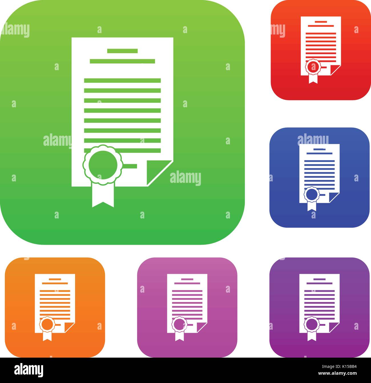 Contract set collection Stock Vector Image & Art - Alamy