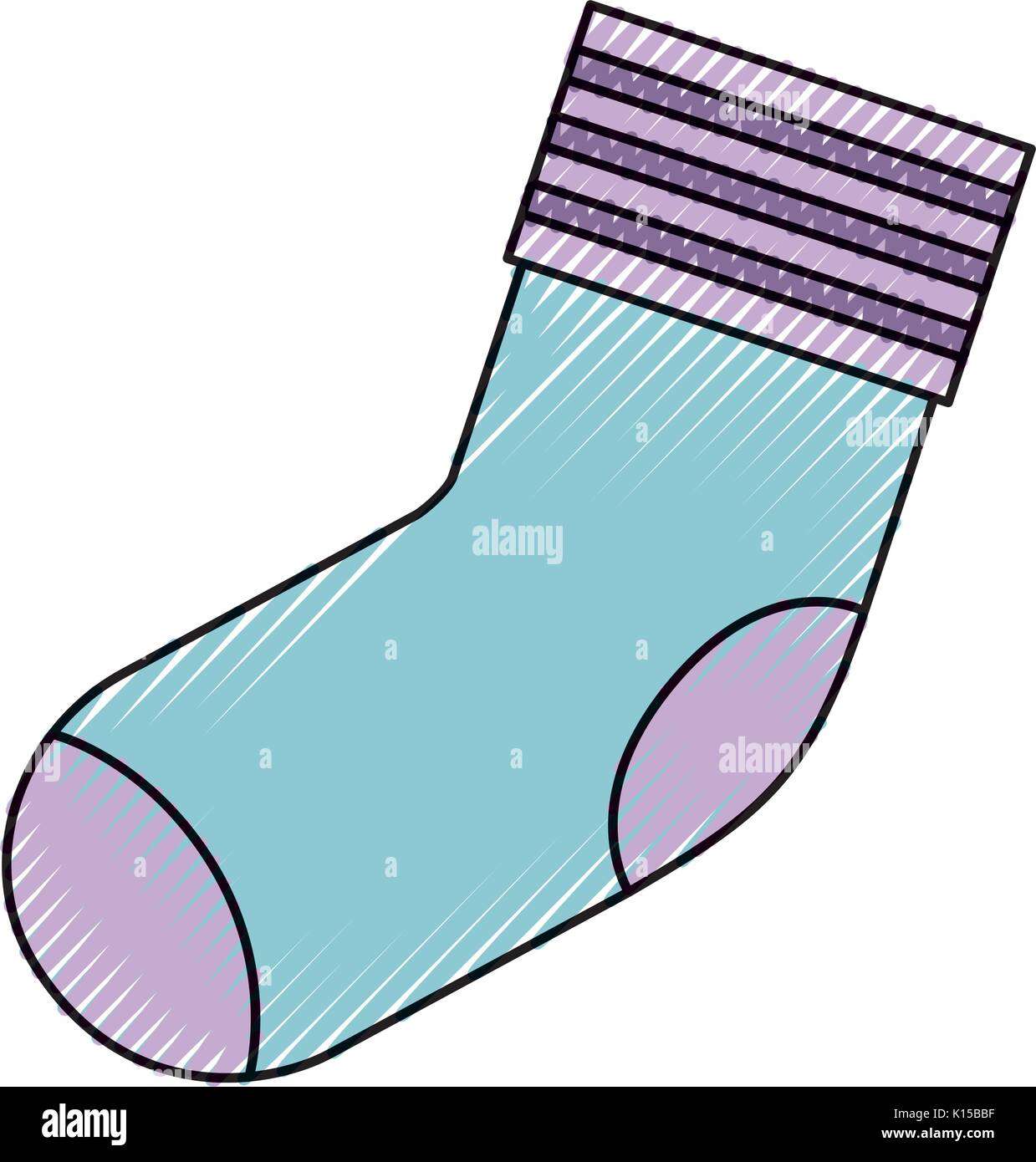 One white sock Stock Vector Images - Alamy