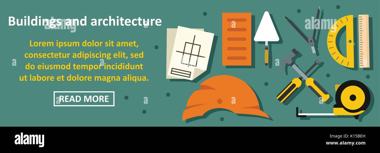 Buildings and architecture banner horizontal concept Stock Vector Image ...