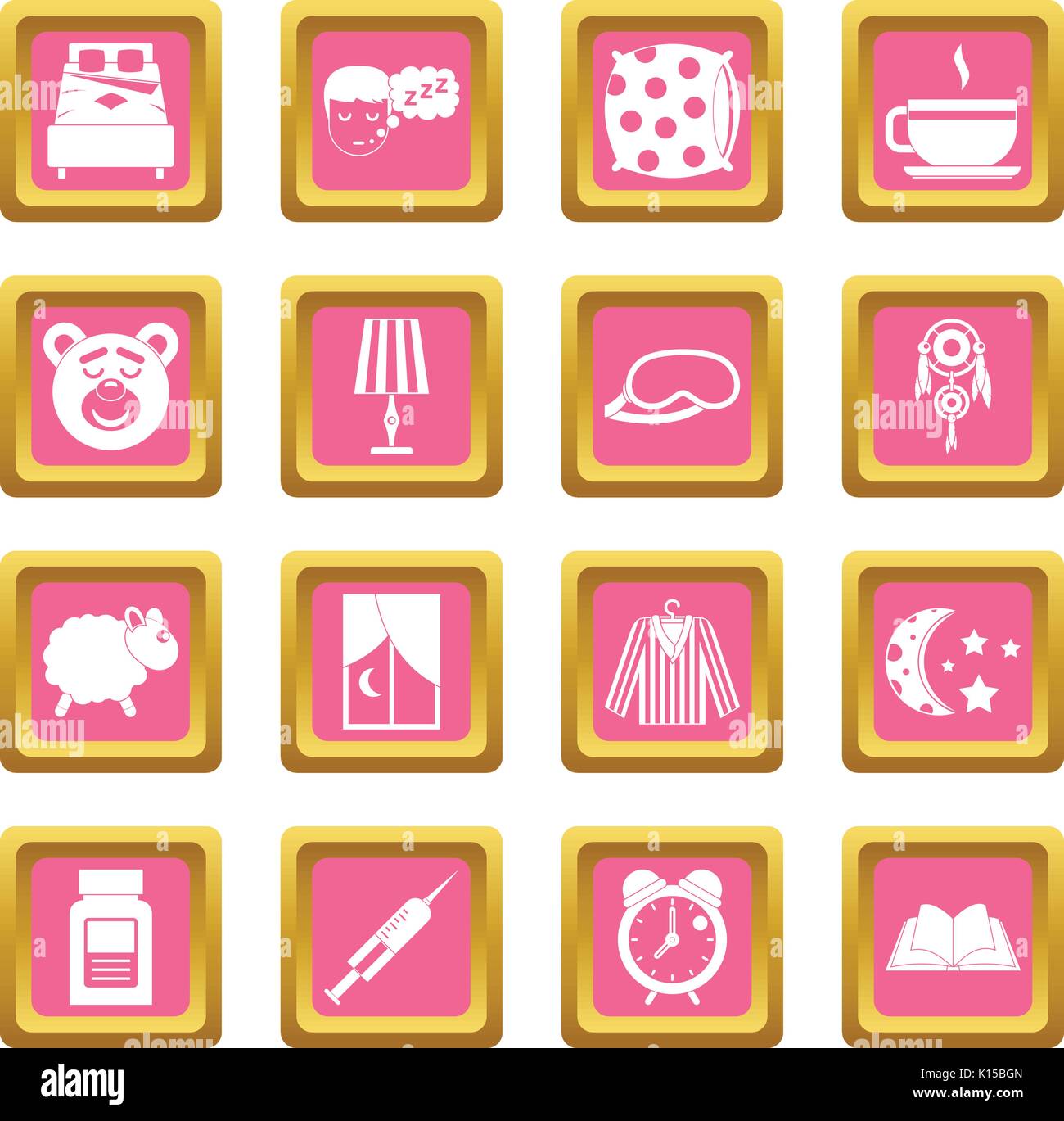 Sleeping rest pink Stock Vector Images - Alamy