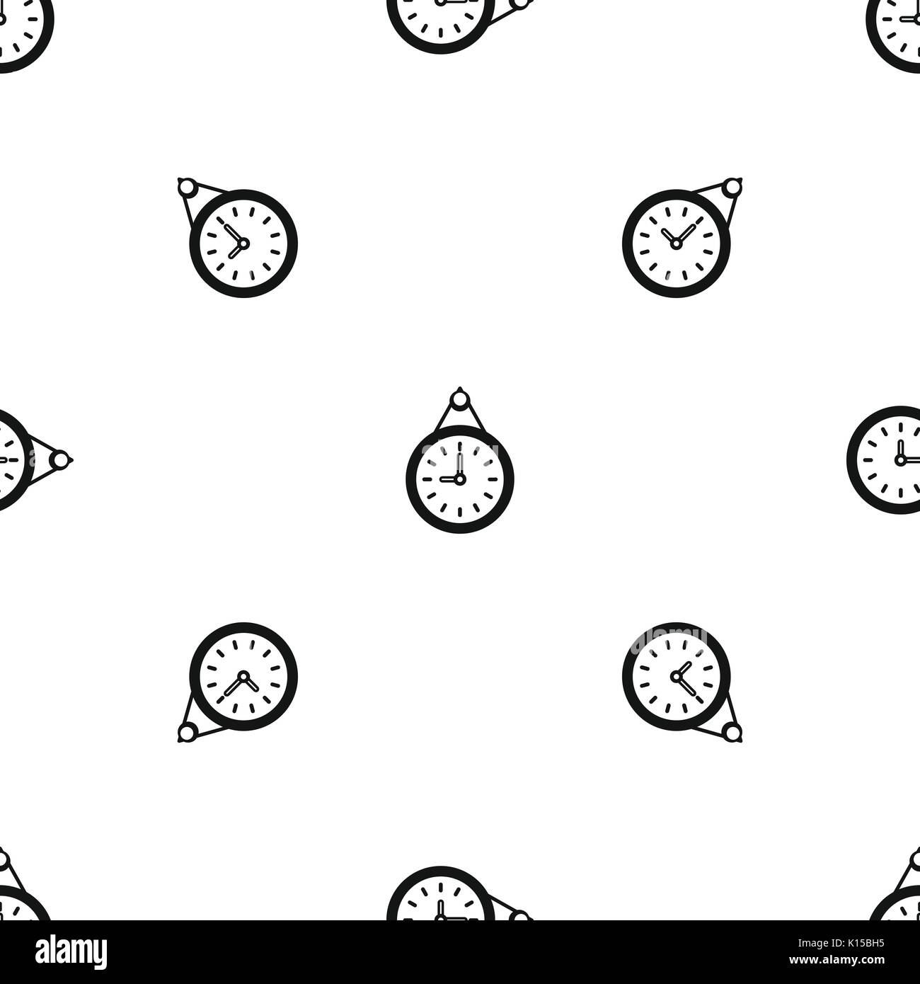 Clock pattern seamless black Stock Vector Image & Art - Alamy