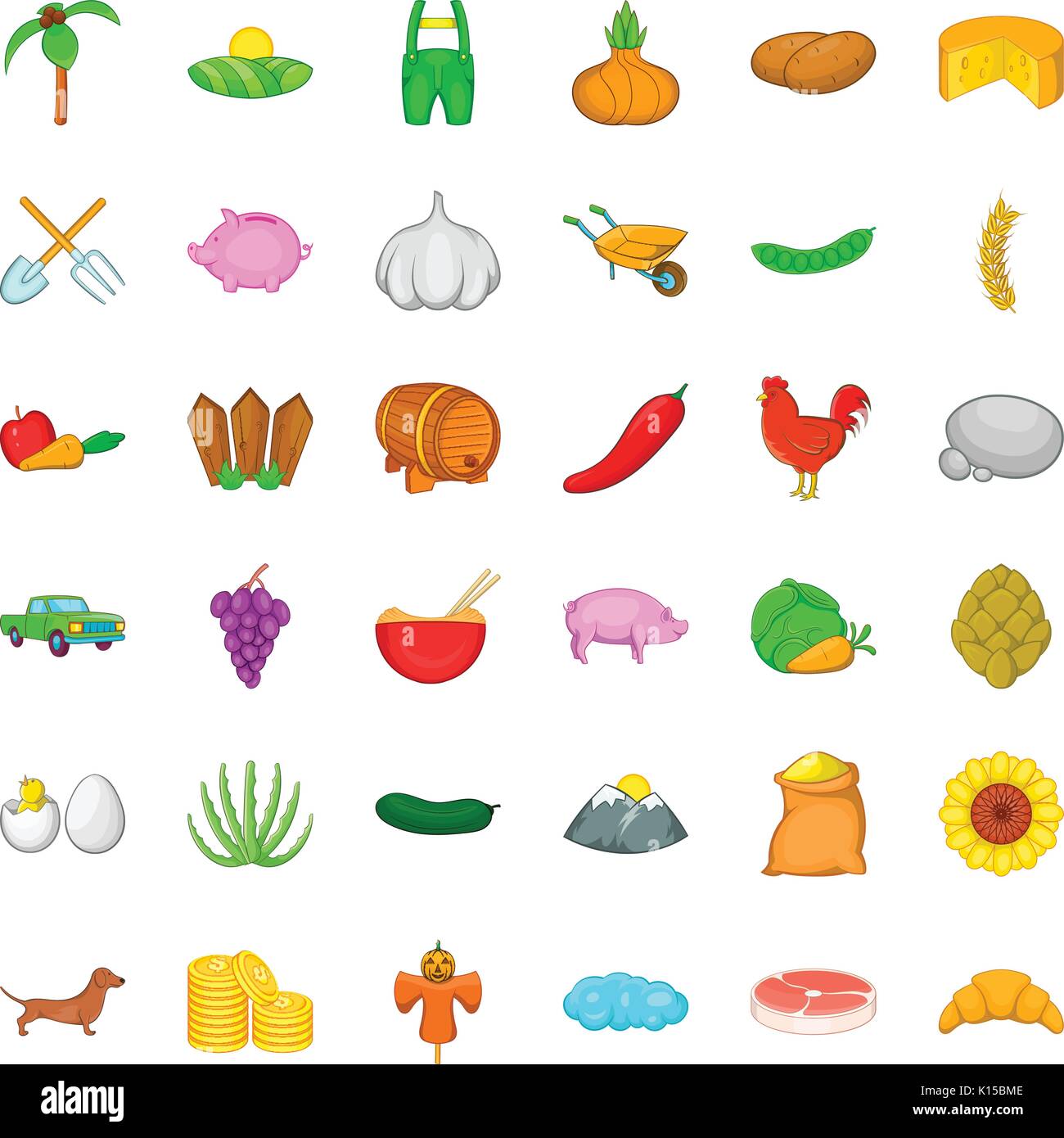 Plant icons set, cartoon style Stock Vector Image & Art - Alamy