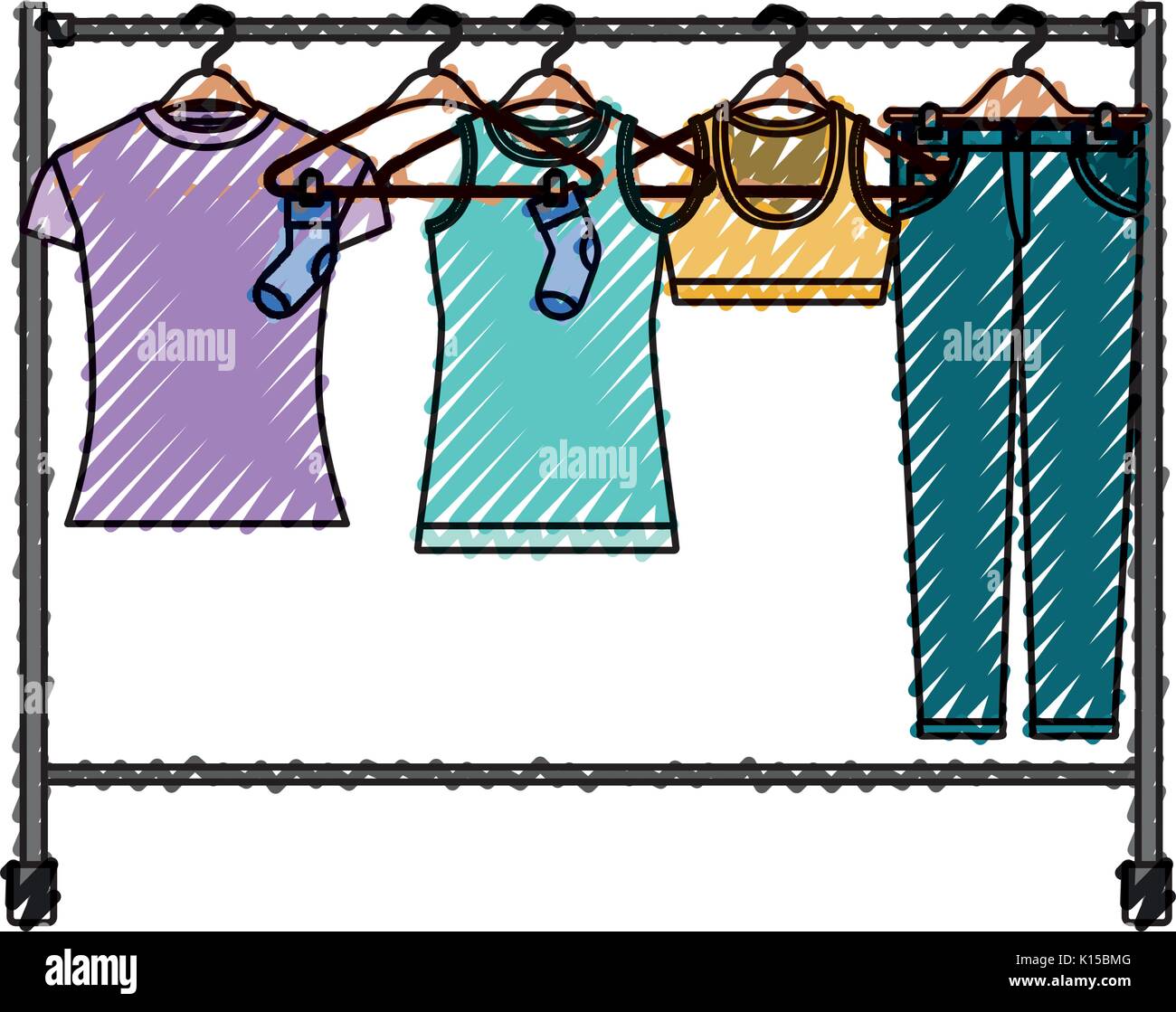 T shirt shop display Stock Vector Images - Alamy