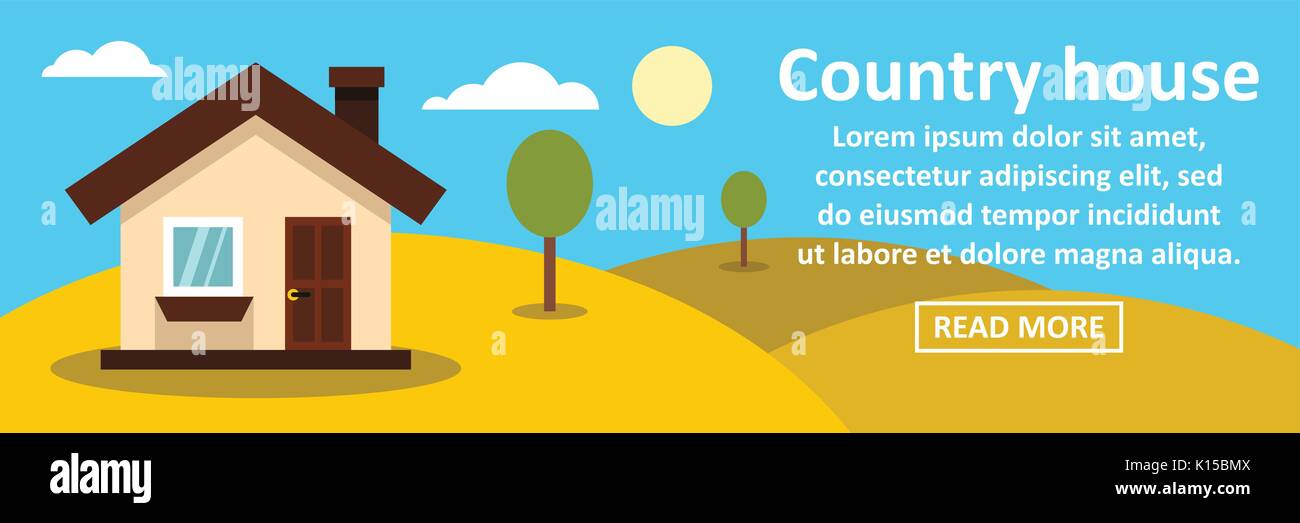 Country house banner horizontal concept Stock Vector Image & Art - Alamy