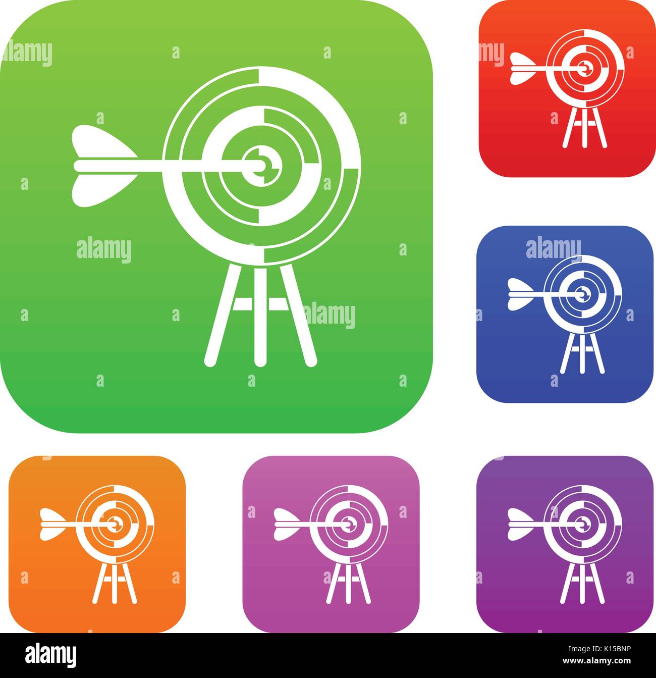 Target with an arrow set collection Stock Vector Image & Art - Alamy