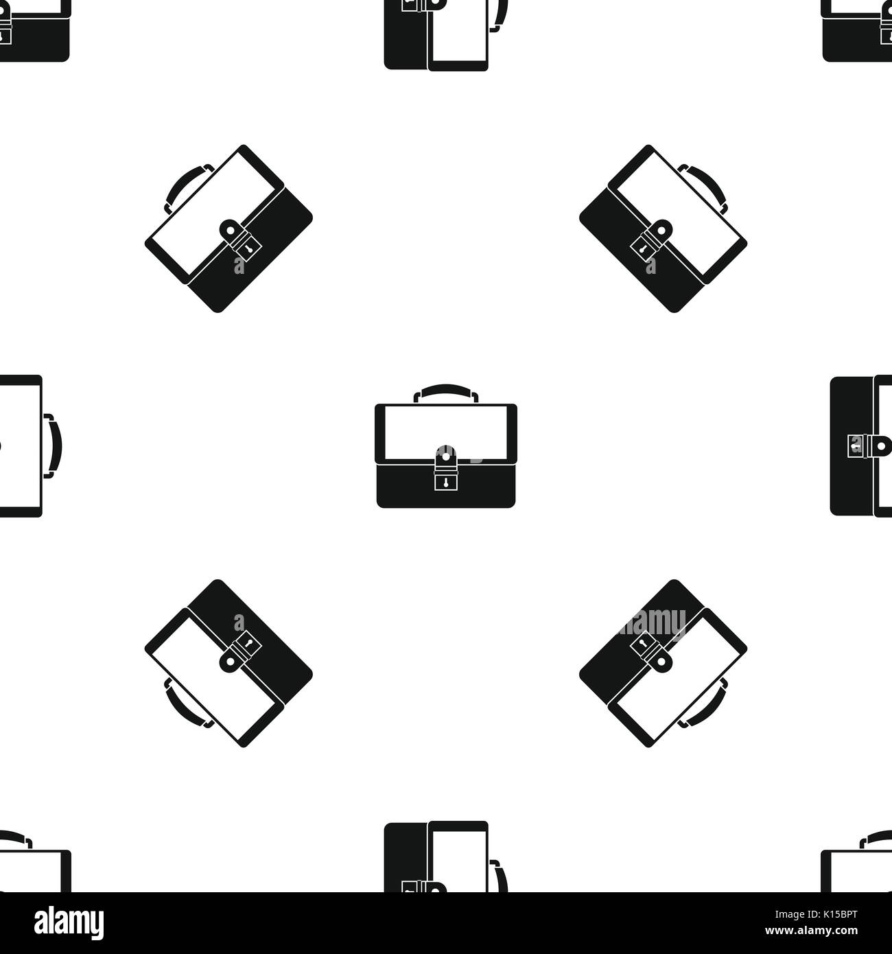 Briefcase pattern seamless black Stock Vector Image & Art - Alamy