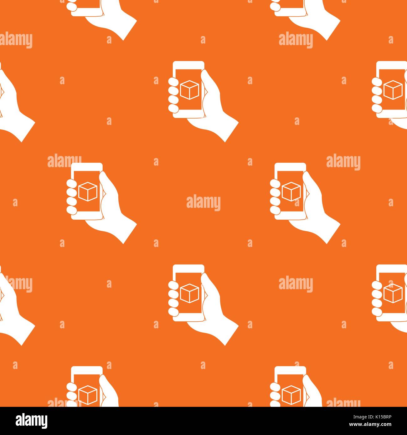 Smartphone with 3D model pattern seamless Stock Vector Image & Art - Alamy