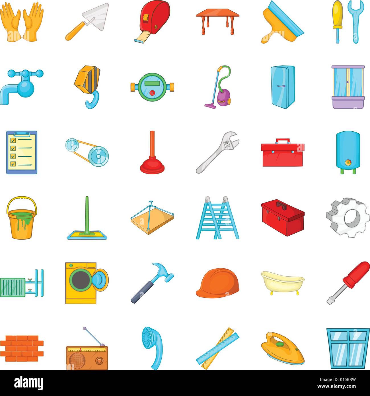 Repair tool icons set, cartoon style Stock Vector Image & Art - Alamy