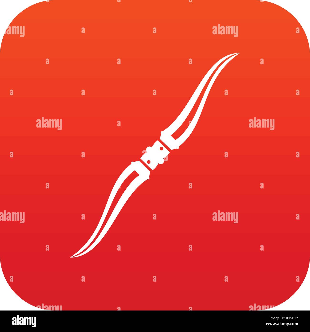 Throwing ninja knife icon digital red Stock Vector Image & Art - Alamy