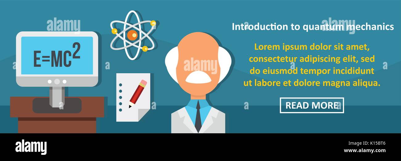 Introduction to quantum mechanics banner horizontal concept Stock ...