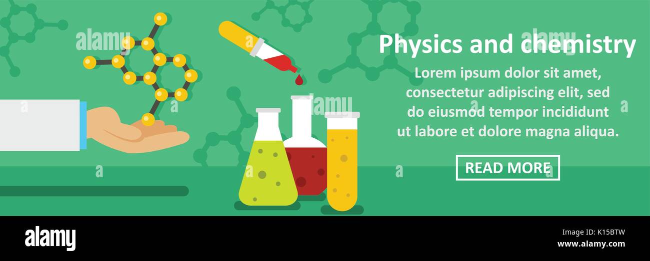 Physics and chemistry banner horizontal concept Stock Vector Image ...