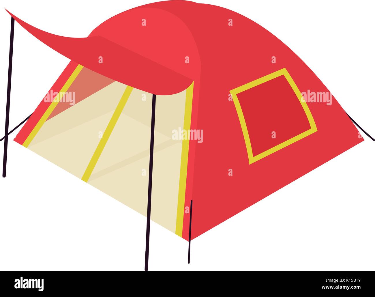 Red tent icon, isometric 3d style Stock Vector Image & Art - Alamy