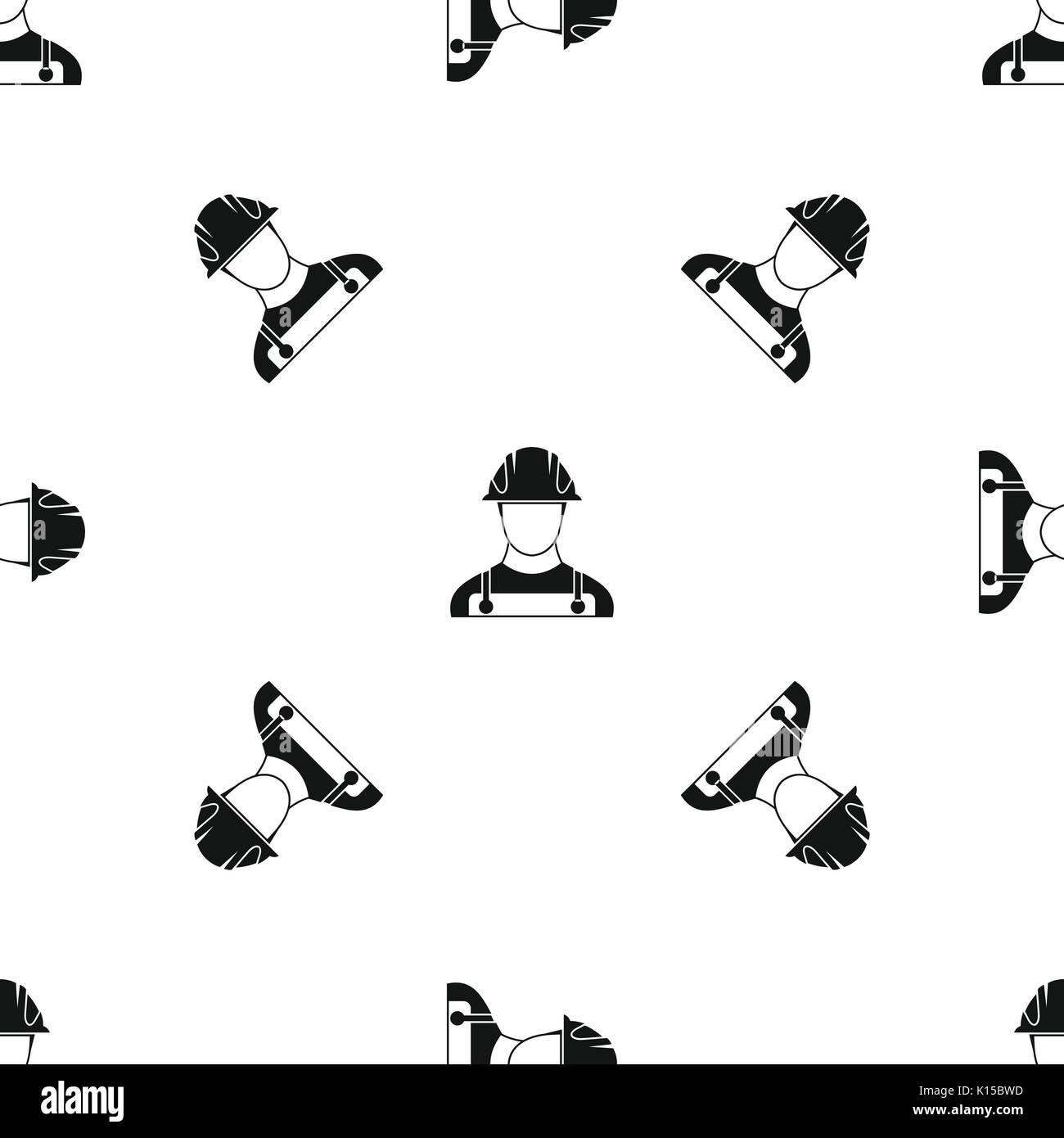 Builder pattern seamless black Stock Vector Image & Art - Alamy
