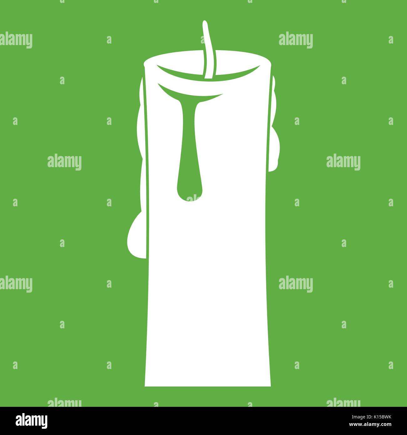One candle icon green Stock Vector Image & Art - Alamy