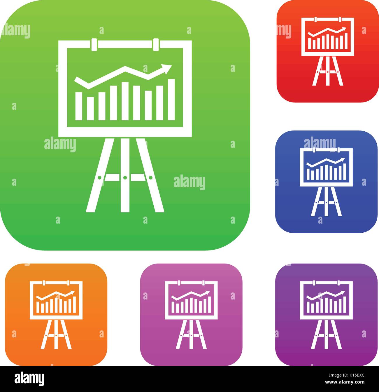 Flipchart with marketing data set collection Stock Vector Image & Art ...