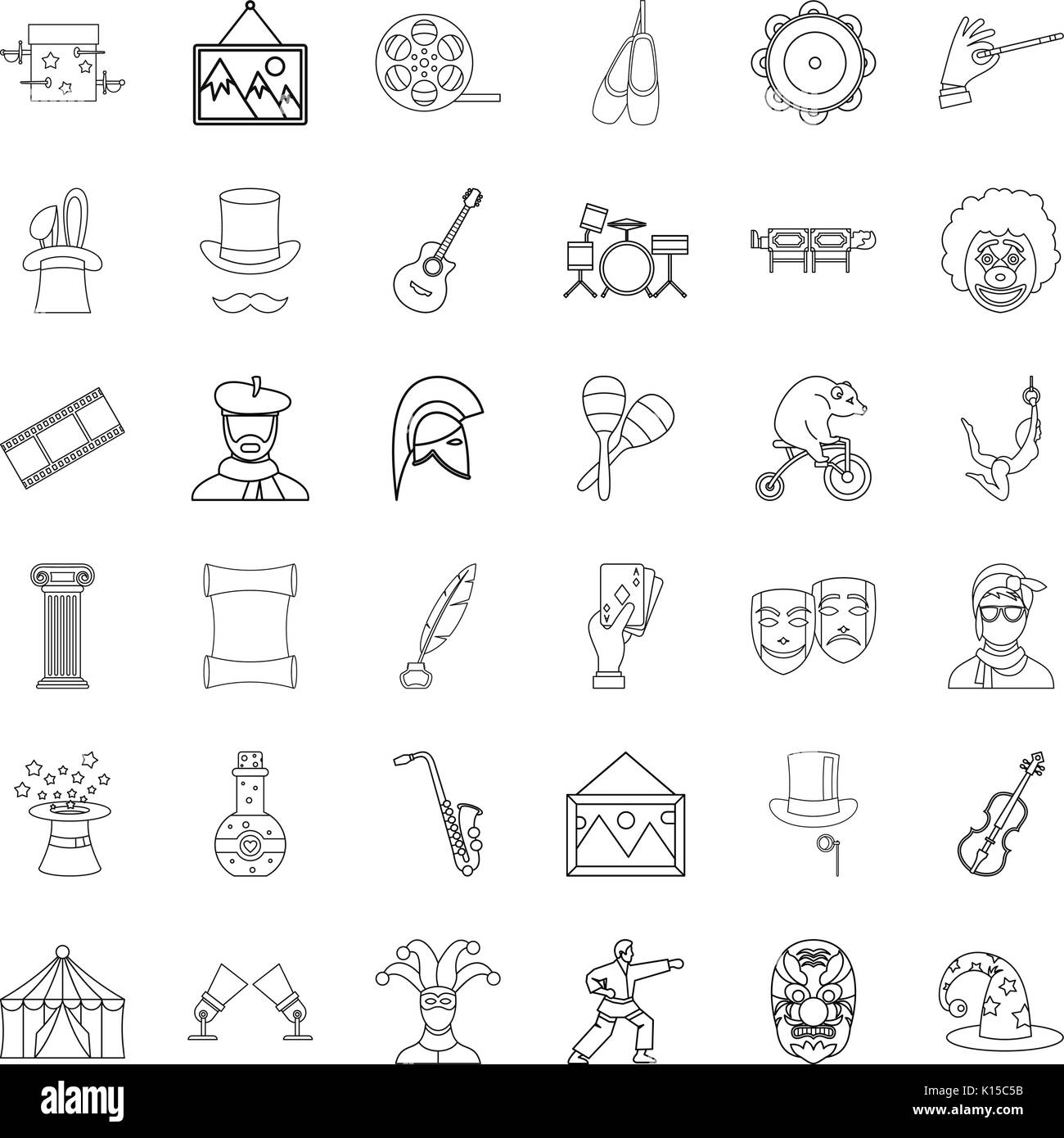Performance icons set, outline style Stock Vector Image & Art - Alamy