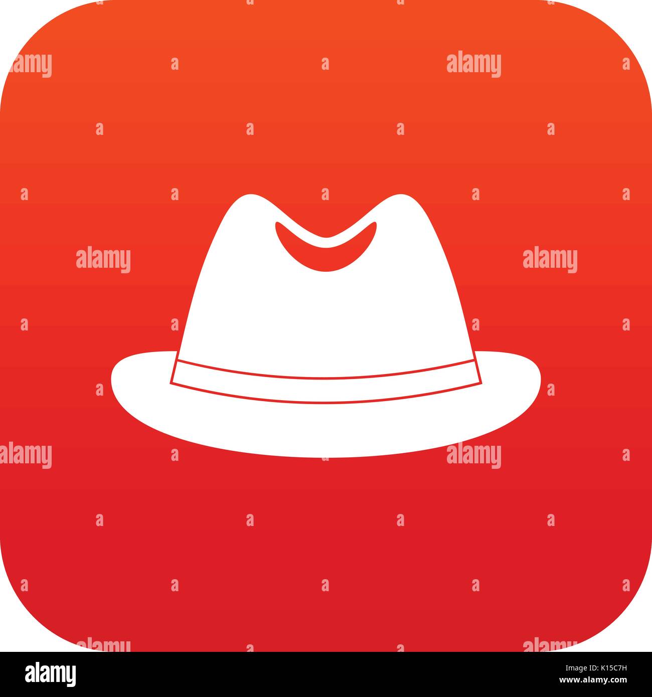Man hat icon digital red Stock Vector Image & Art - Alamy