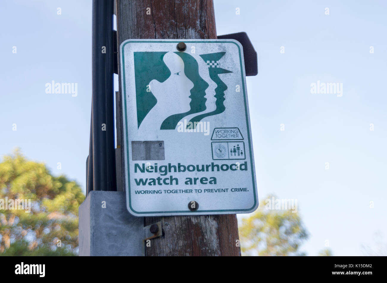 Neighbourhood watch area sign, Wollstonecraft, Lower North Shore ...
