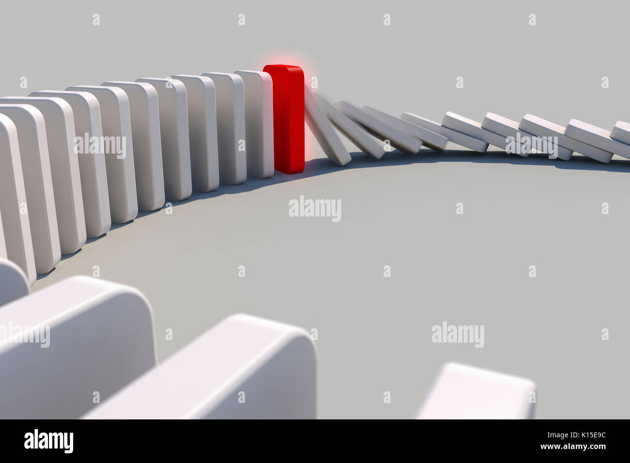 The domino effect in action Stock Photo - Alamy