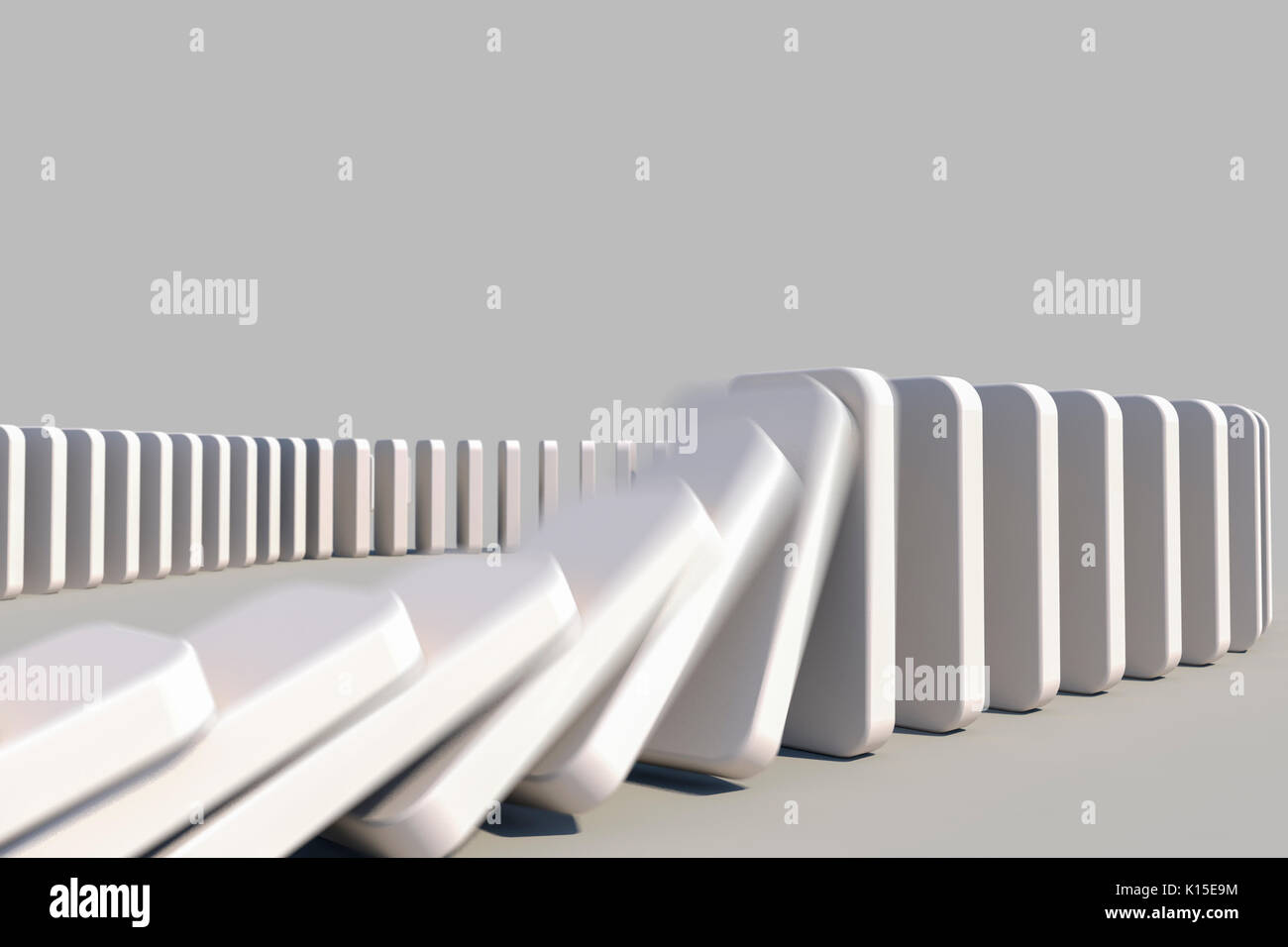 The domino effect in action Stock Photo - Alamy