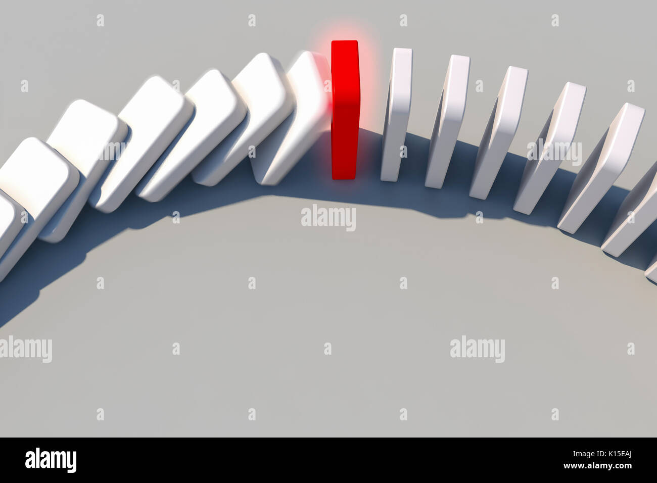 The domino effect in action Stock Photo - Alamy