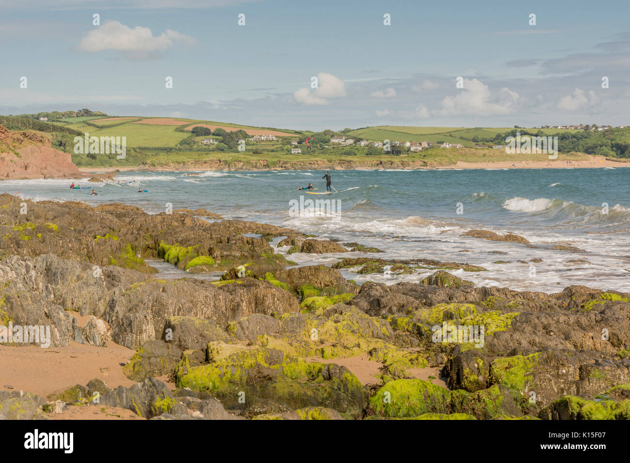 Surfing bantham beach devon hi-res stock photography and images - Alamy